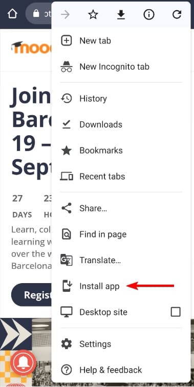 App installation instructions – MoodleMoot Global 2023